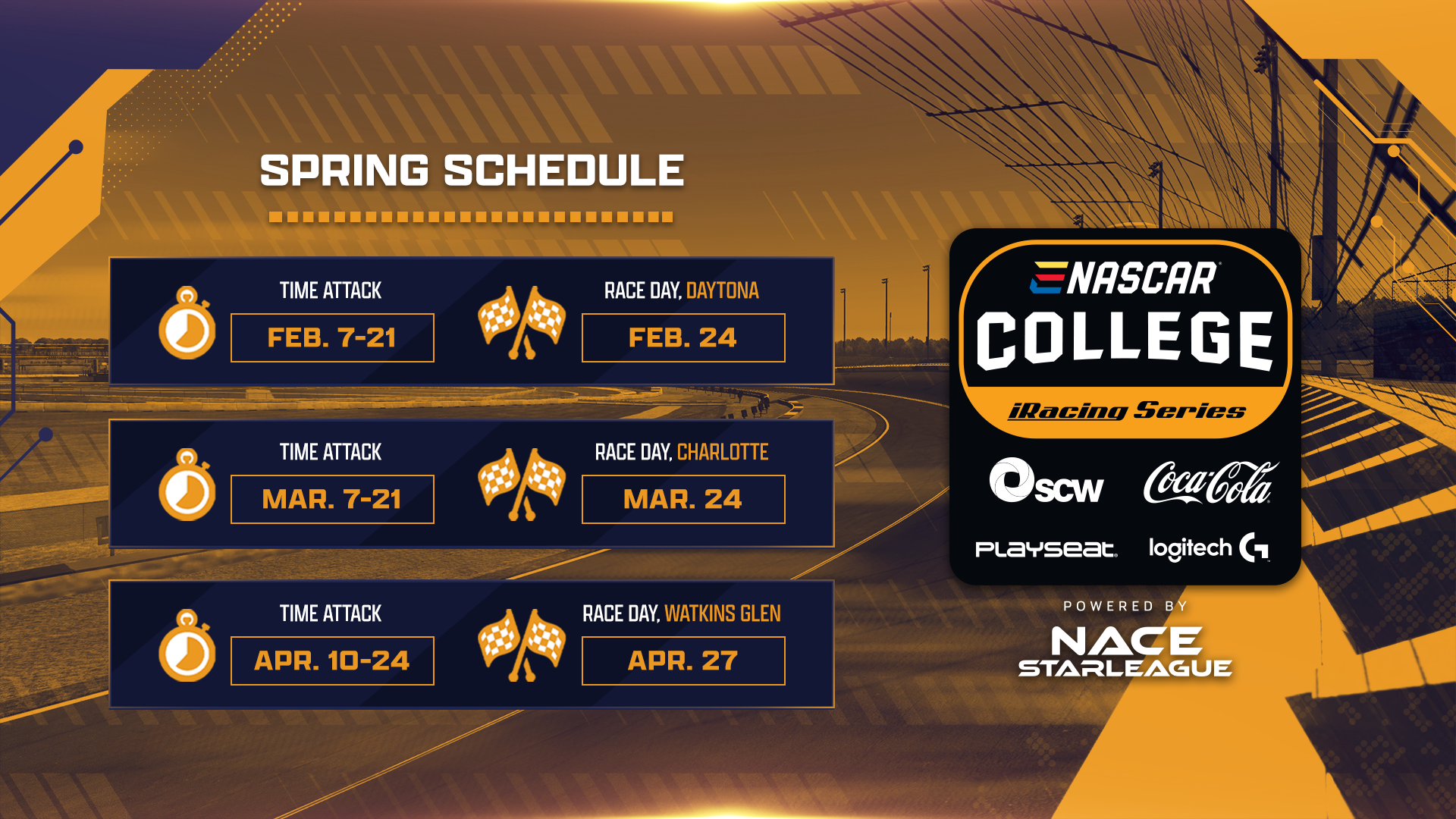NASCAR and NACE Starleague Bring Sim Racing to College Campuses ...